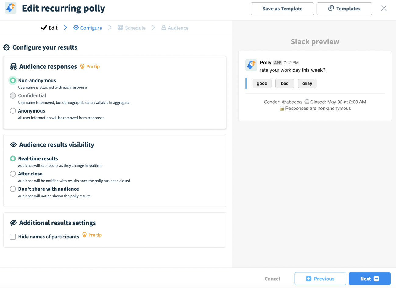 Editing a published Polly